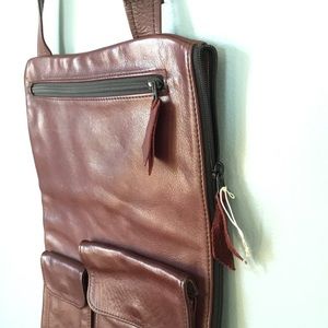 Bags | Leather Laptop Shoulder Crossbody Bag | Poshmark